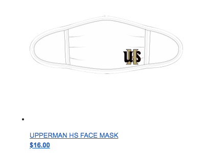 Upperman High School Logo Face Masks Order Now! | Upper Cumberland Reporter